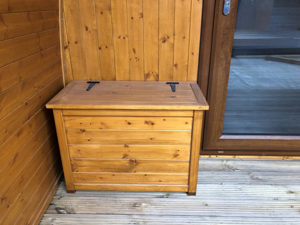 Handmade Boot Box - Larch - Lune Valley Pods - Camping Pod Spares and Parts